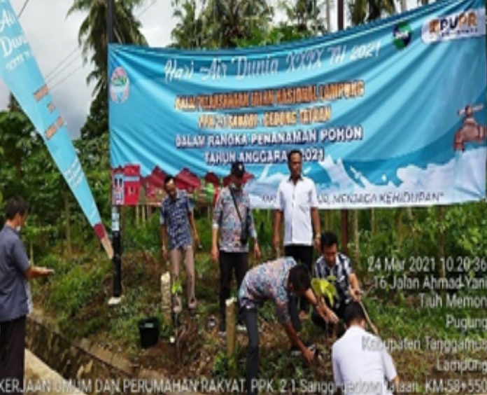 SITAMU | Penanaman Pohon di Ruas Bts. Kota Agung - Rantau Tijang